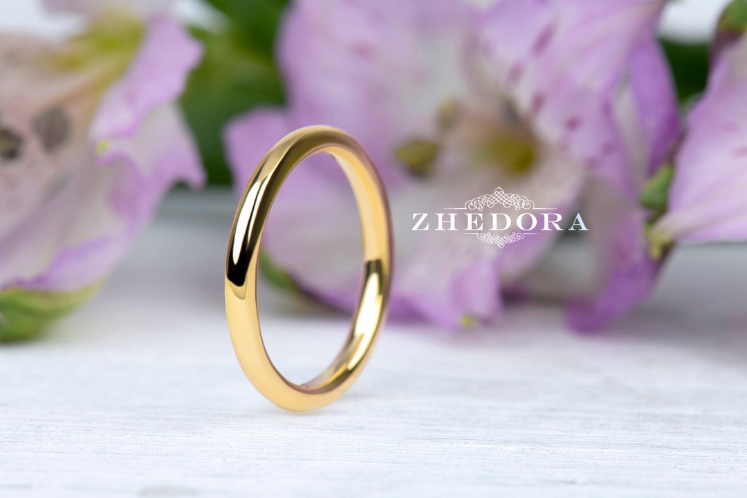 Solid 14K or 18K Gold Wedding Band / Gold Wedding Ring / Platinum Band ...