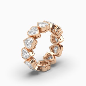Heart Shaped Band / Heart Eternity Band / Heart Shaped Diamond Band ...