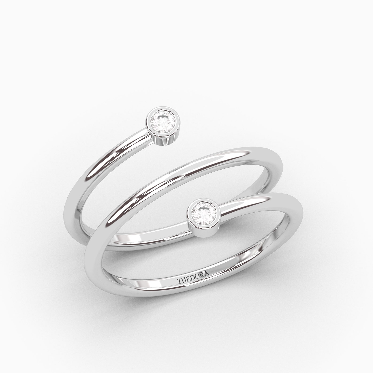 Wrap Ring, Wrap Around Ring, Twisty Band, Wrap Around Band, Gifts for ...