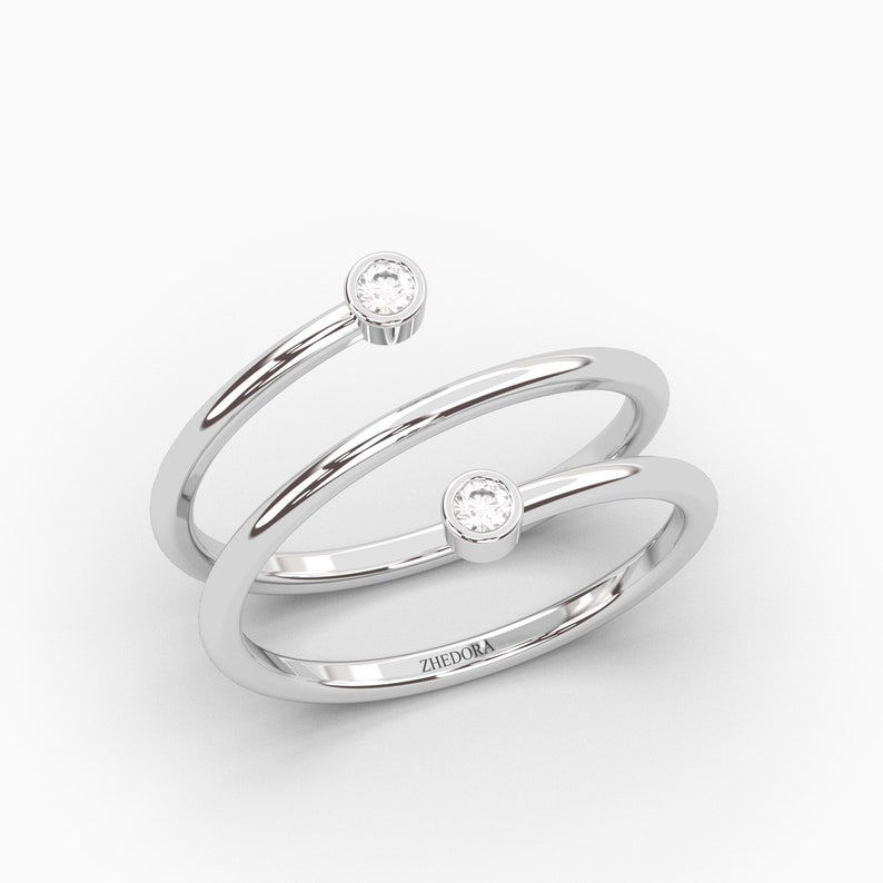 Wrap Ring, Wrap Around Ring, Twisty Band, Wrap Around Band, Gifts for ...