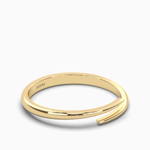 Gold Ring, 14k Solid Gold Stacking Ring, Plain Gold Ring, Pinky Ring, Unique Fashion Ring, Solid ...