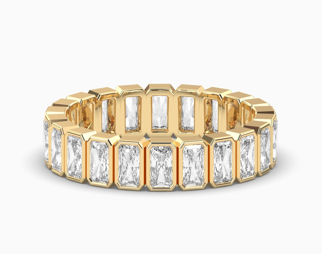 Radiant Eternity Band / Radiant Diamond Band / Moissanite Band ...