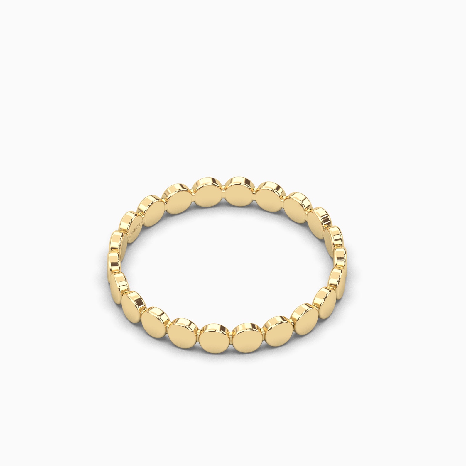 Solid Gold Dot Ring Band, Stackable 14k Gold Ring, Gold Fashion Jewelry ...