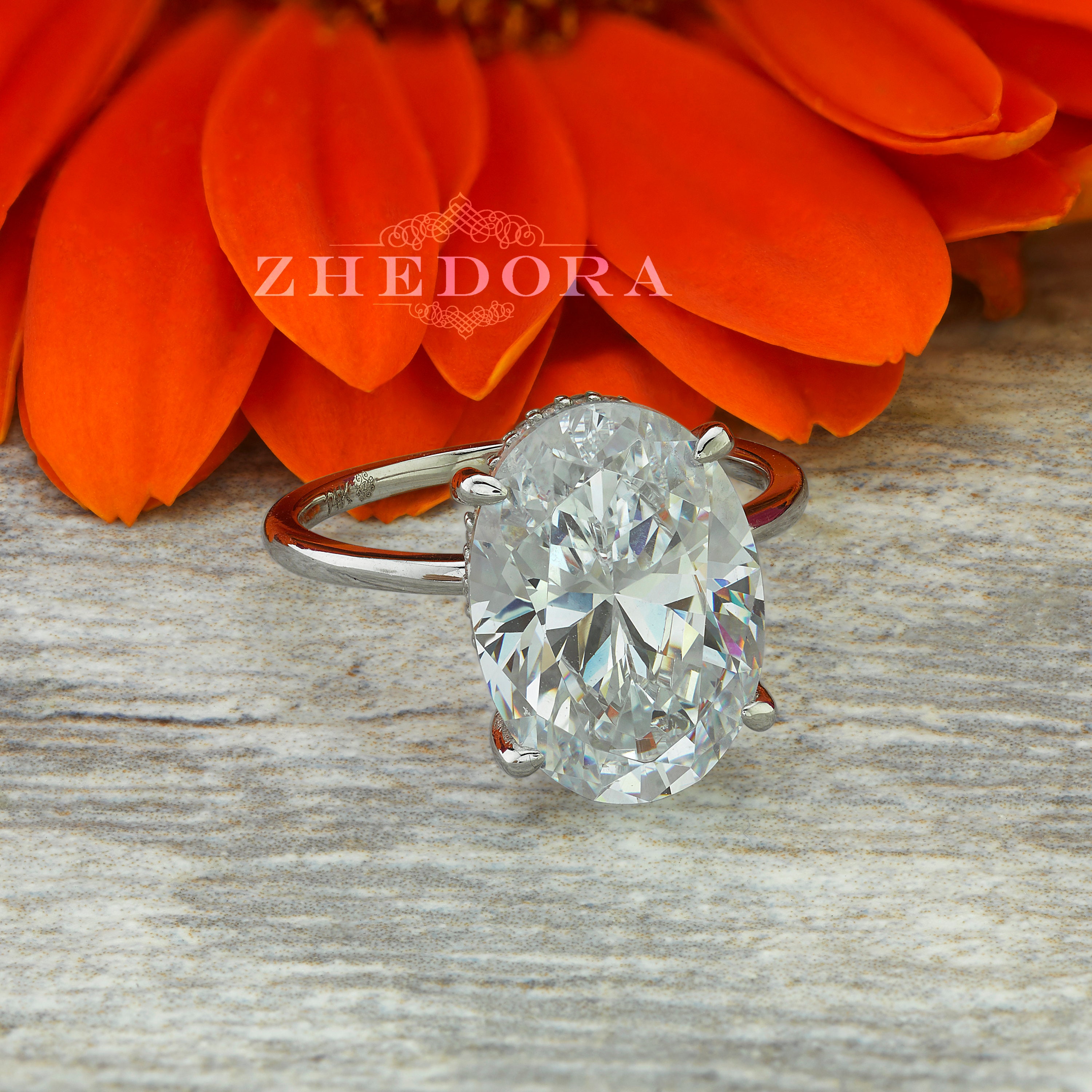 6 CT Oval Solitaire Engagement Ring Oval Cut Engagement | Etsy