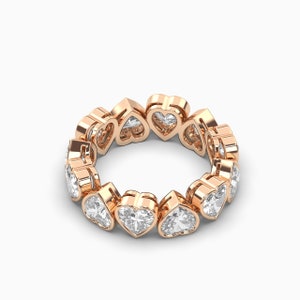 Heart Shaped Band / Heart Eternity Band / Heart Shaped Diamond Band ...