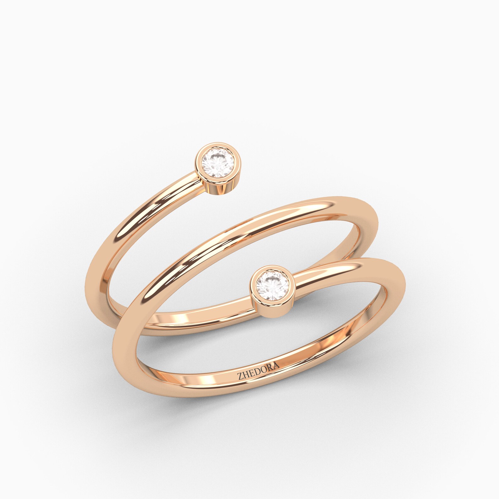 Wrap Ring, Wrap Around Ring, Twisty Band, Wrap Around Band, Gifts for ...