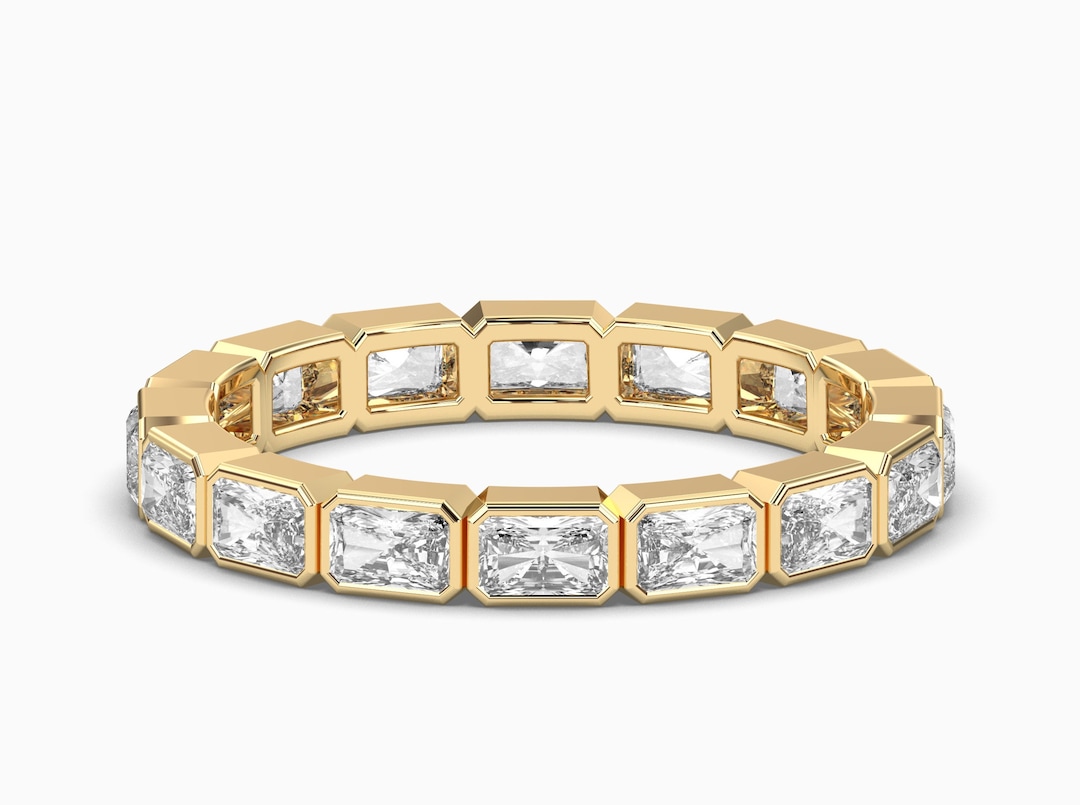 Radiant Cut Diamond Band / Eternity Band / Radiant Cut Wedding Band ...