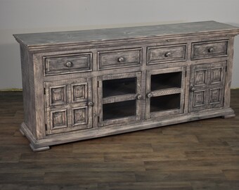 Distressed tv stand | Etsy