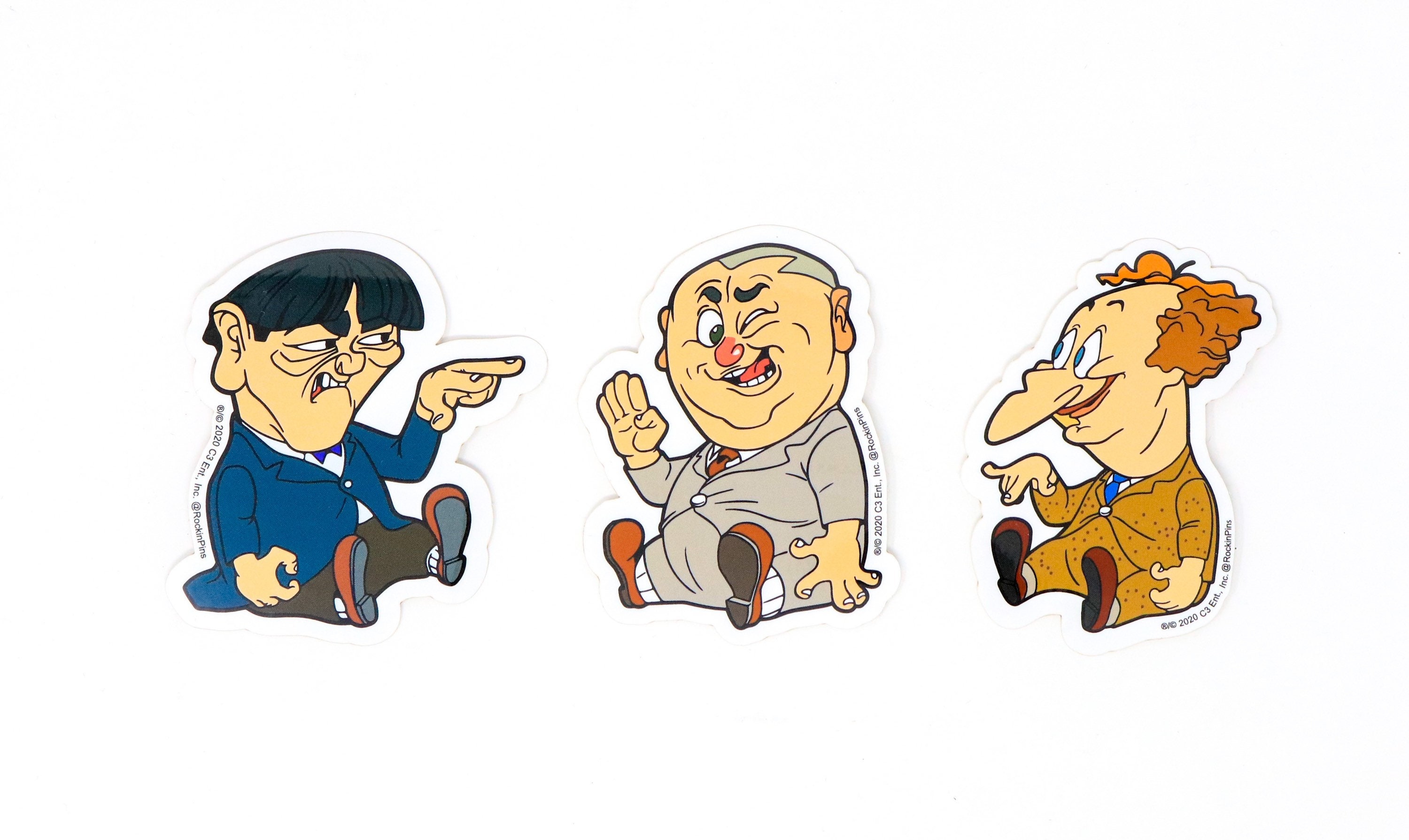 The Three Stooges Cartoon Vinyl Sticker Decals - Etsy