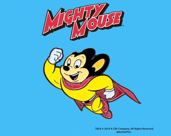 Mighty Mouse Classic Mighty Mouse Enamel Pin - Etsy