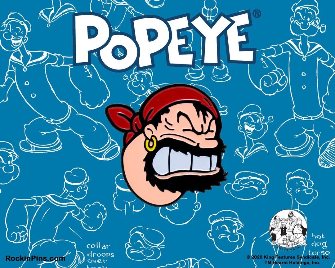 Popeye the Sailor Man - Bluto as Sinbad Head Enamel Pin - Etsy