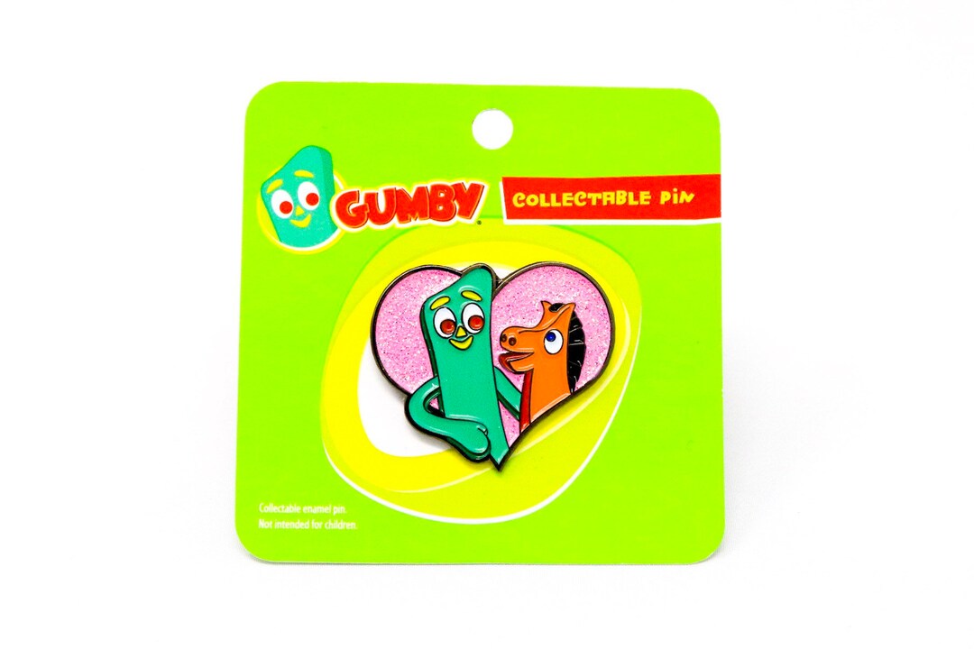 Gumby And Pokey Heart Enamel Pin Etsy