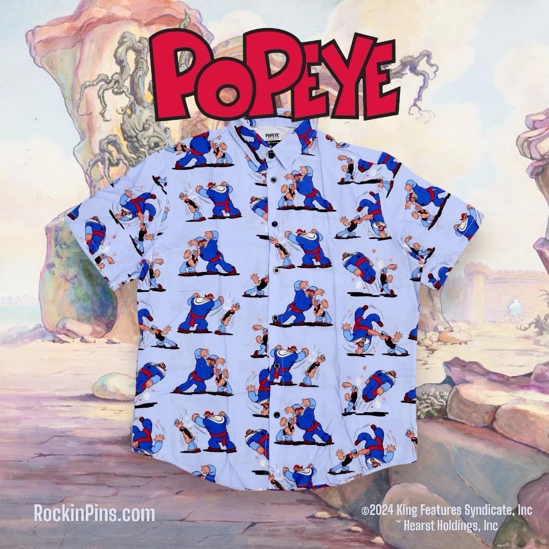 Popeye the Sailor Man - Popeye Vs Sindbad Button up Shirt - Etsy