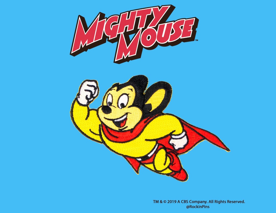 Mighty Mouse Iron on Patch - Etsy