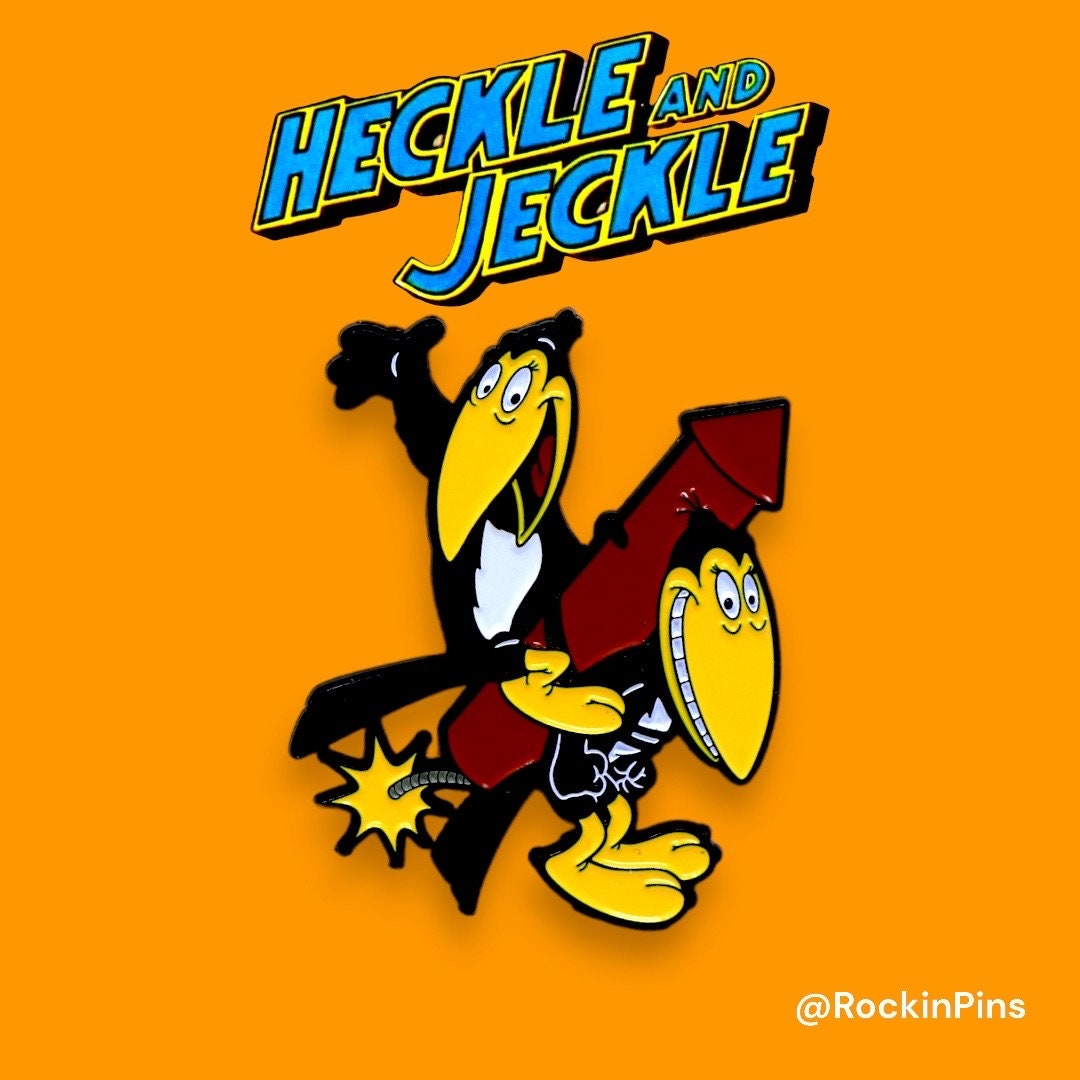 Heckle and Jeckle Rocket Enamel Pin - Etsy