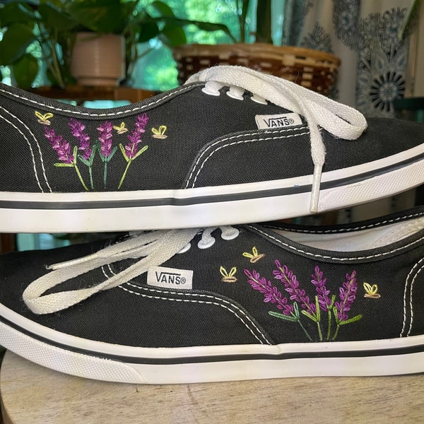 Embroidered Vans - Etsy
