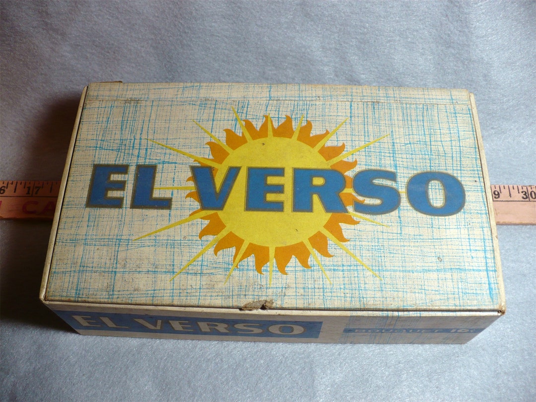 Cigar Box El Verso Vintage Collectable Colorful Cardboard Advertisement ...