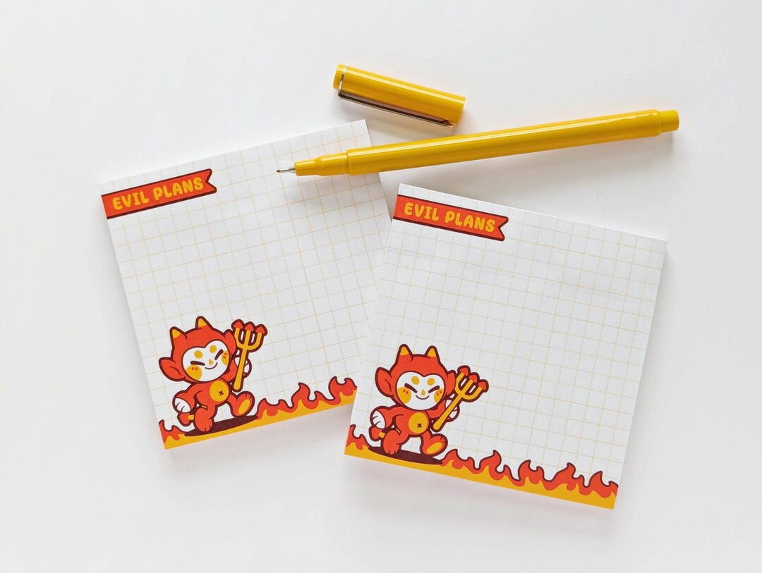 Evil Plans Sticky Notes - Etsy