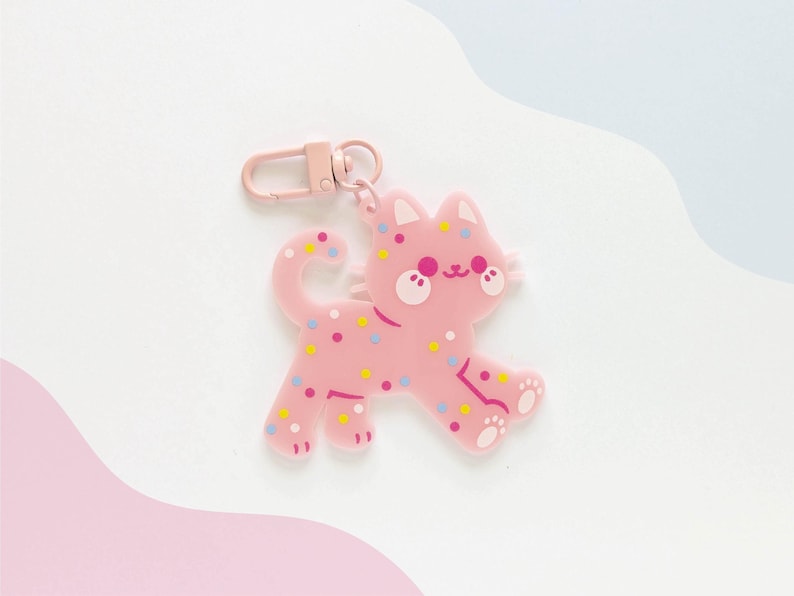 Cookie Cat Keychain - Etsy