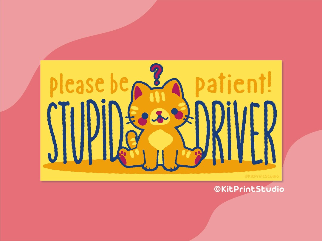 Please Be Patient Stupid Driver Bumper Sticker - Etsy