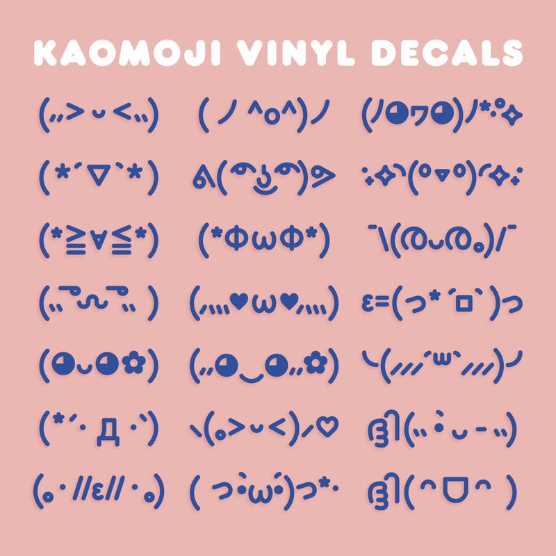 Kaomoji Kaomoji - Etsy