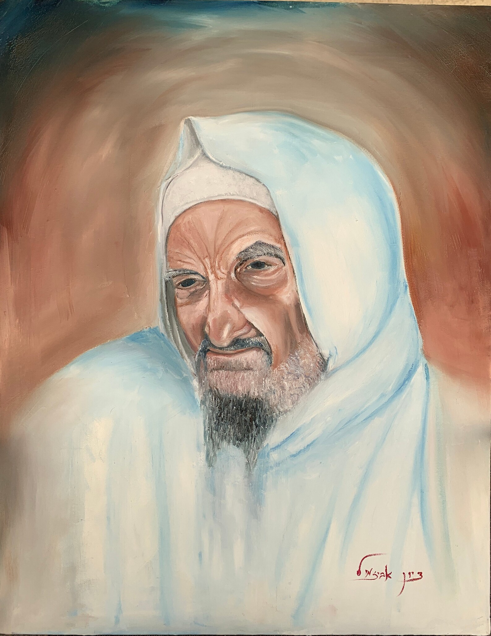 Revered Rabbi Baba Sali Original Hand Painted Oil on - Etsy