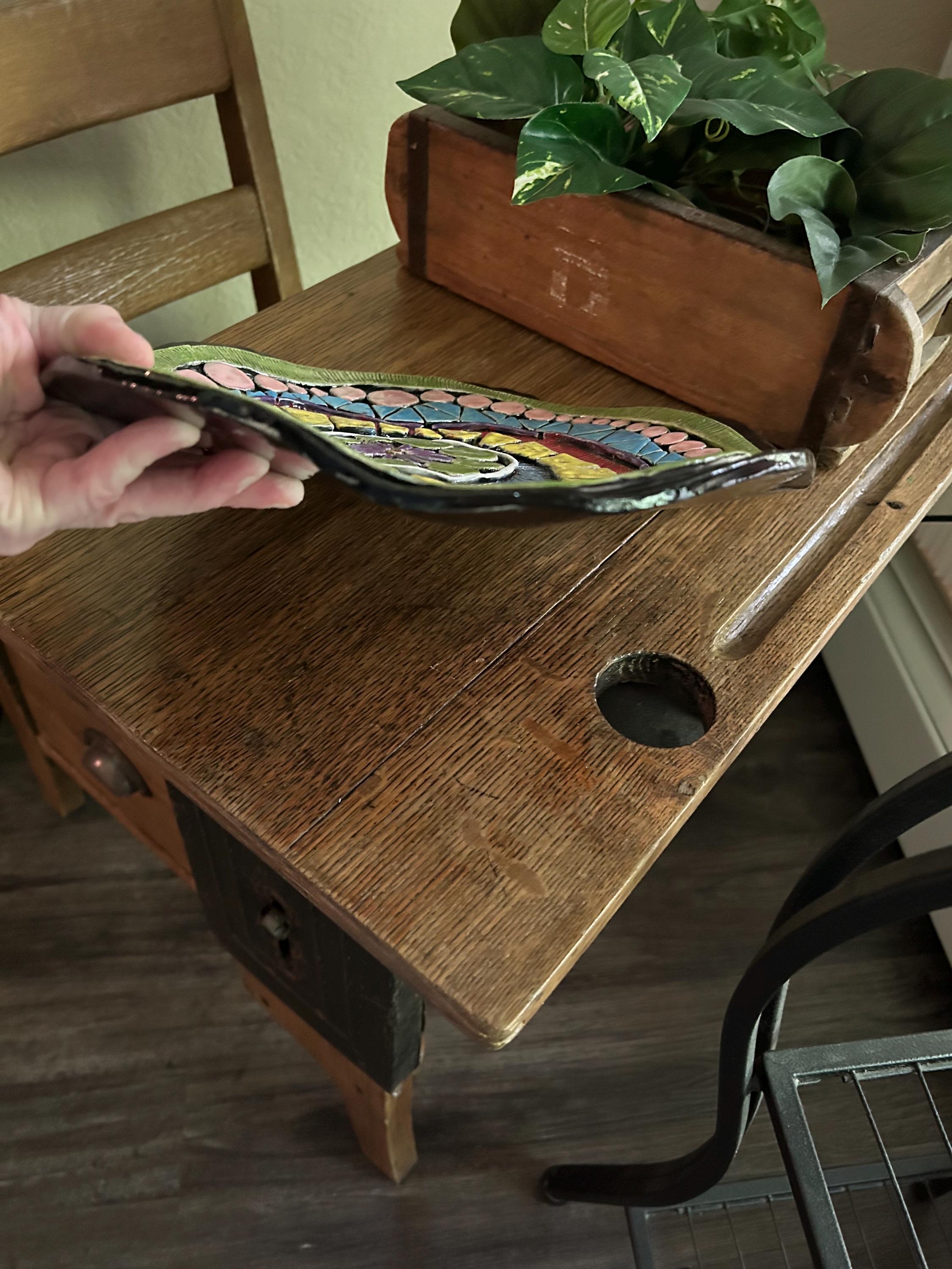 Handmade Abstract Ceramic Platter: Unique Decorative Table Art (11 ...