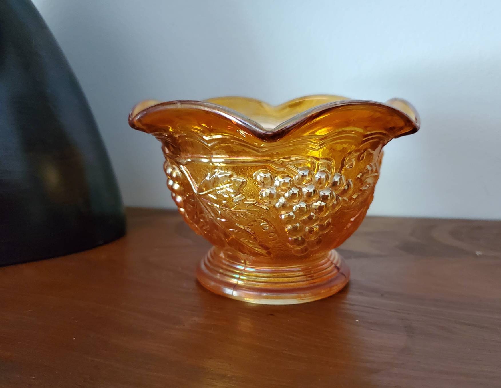 Kitchen & Dining Drink & Barware Orange Glass Candy Dish Home & Living ...