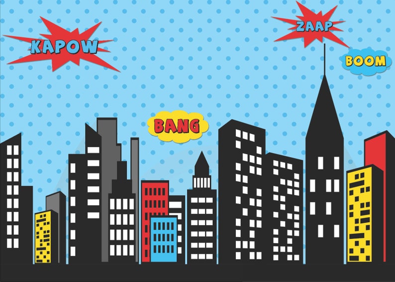 Superman Birthday Party Superman Backdrop Superman | Etsy