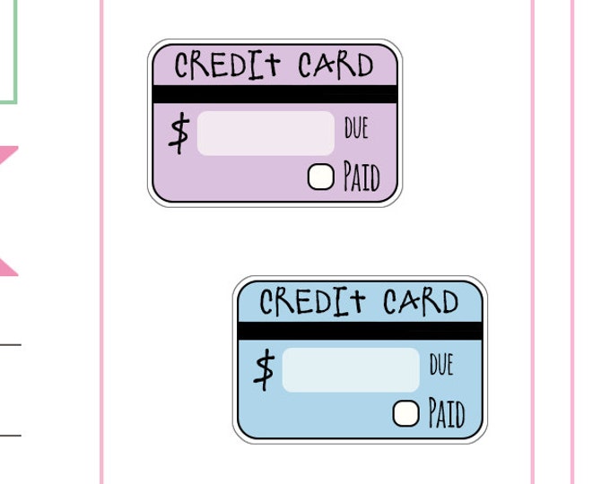 Credit Card Bill Payment Reminder Planner Stickers (V93*) - Etsy