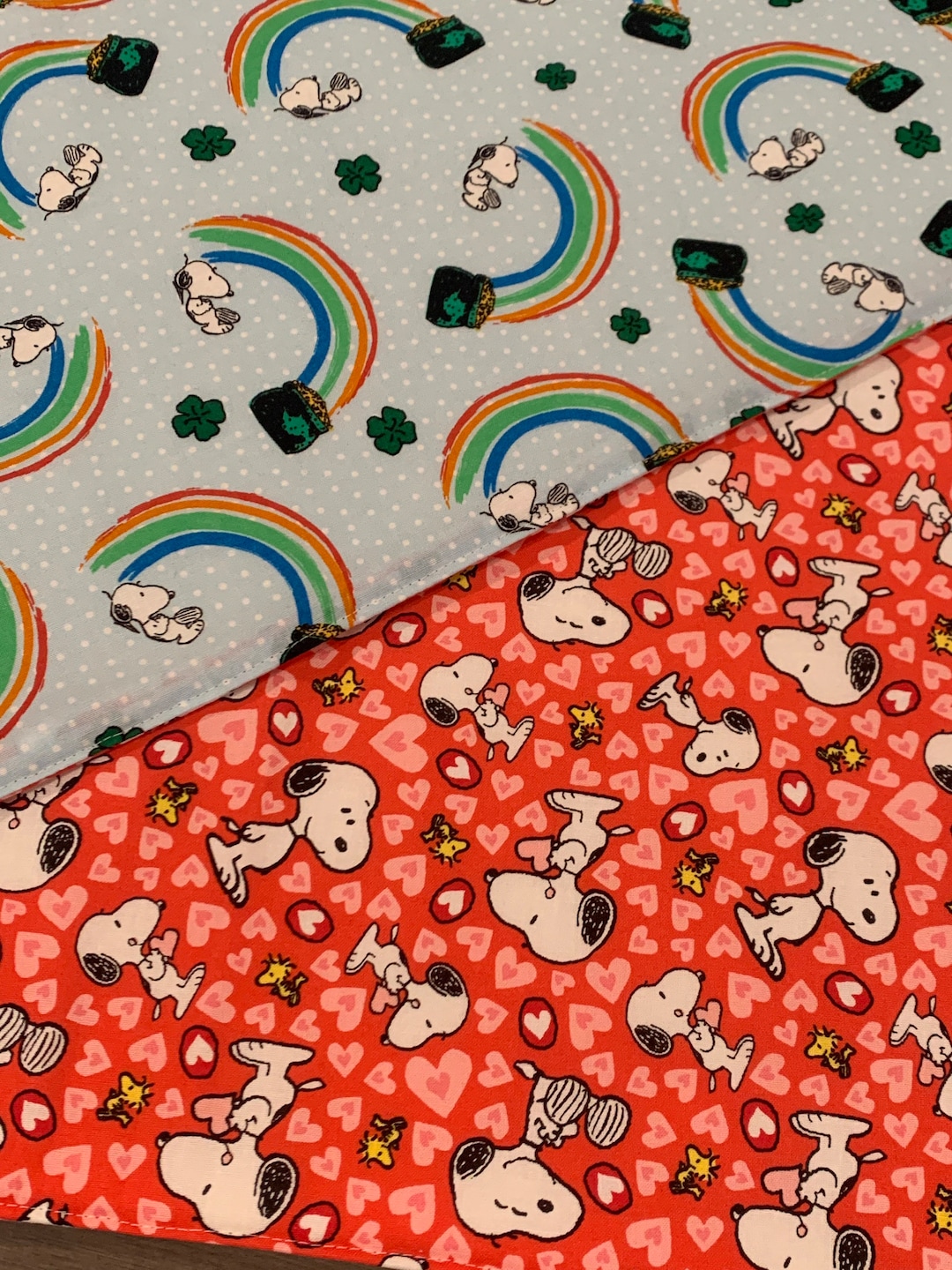Reversible Snoopy Table Runner: Valentine's & St. Patrick's Day Decor ...