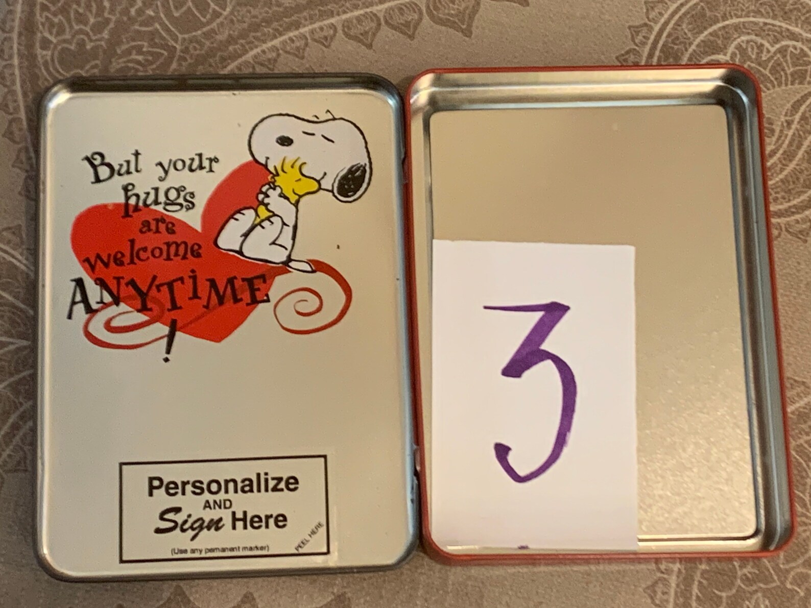 Snoopy Tin Box Woodstock and Snoopy Tin Box the Peanuts Tin - Etsy