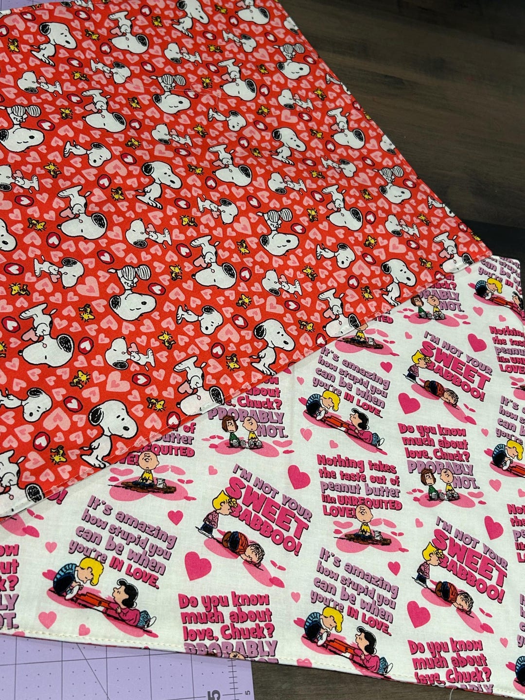 Handmade Reversible Snoopy Table Runner: Valentine's Decor (40" X 15 ...