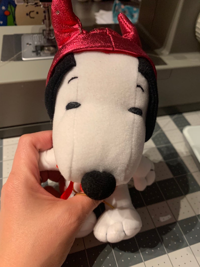 Whitmans Snoopy Plush Valentines Day. Devil Snoopy. - Etsy