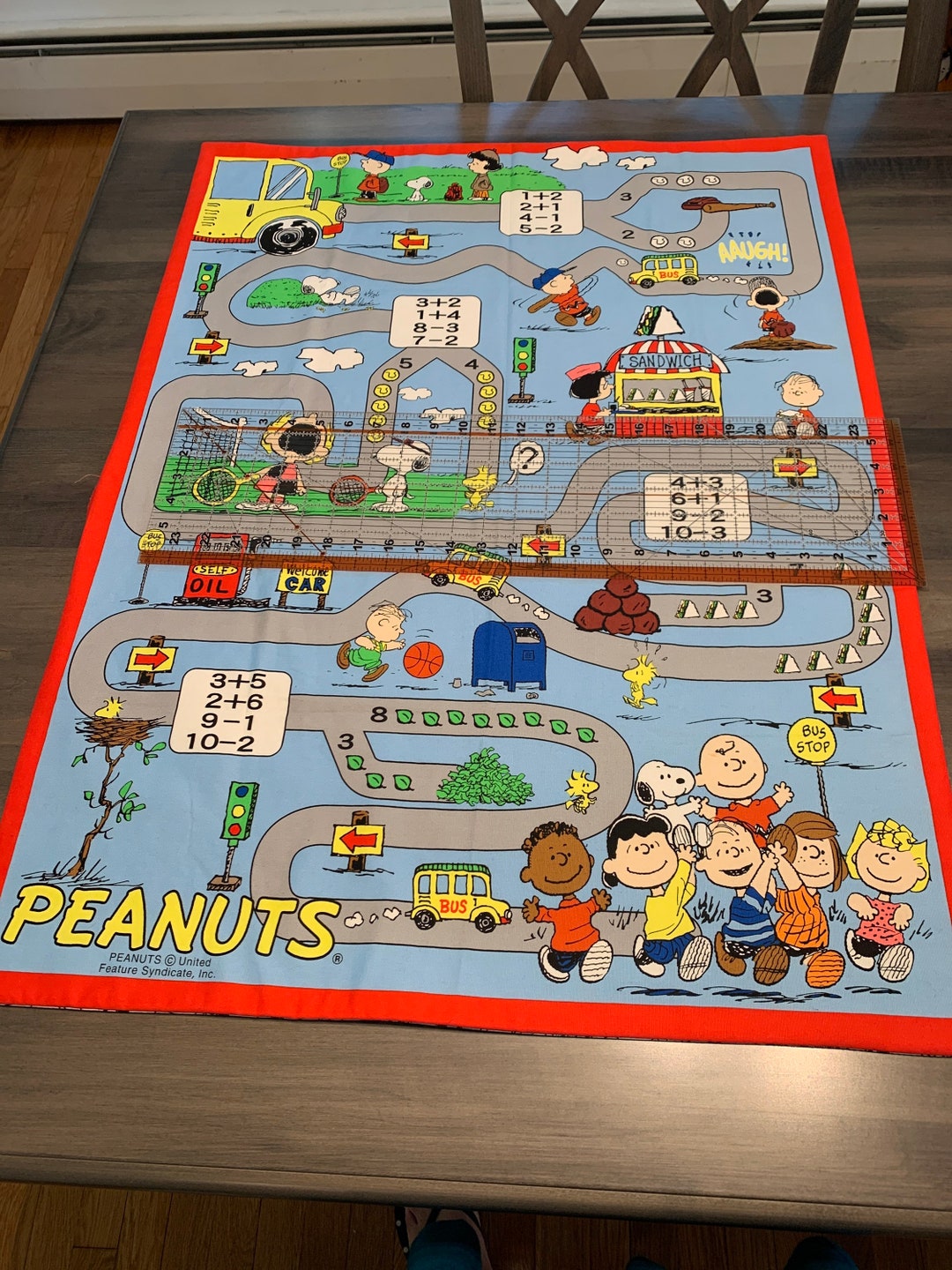 New Peanuts Gang Quilt, Baby Quilt, Educational Blanket, Math Problems ...