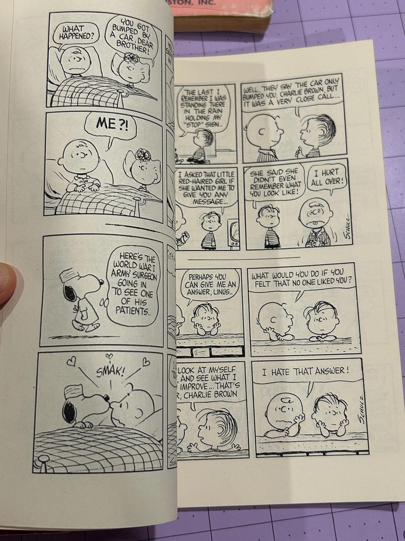 Vintage Snoopy & Charlie Brown Paperback Books, Schultz Comics, Lot of ...
