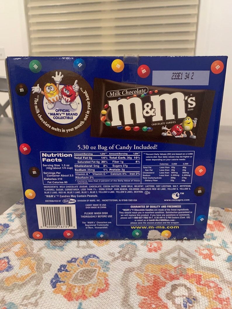 M and Ms Candy Dish. Kitchen Decorations. Red and Yellows - Etsy