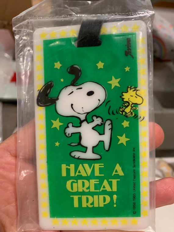 Vintage snoopy, snoopy, snoopy luggage tag, 1950/1965… - Gem