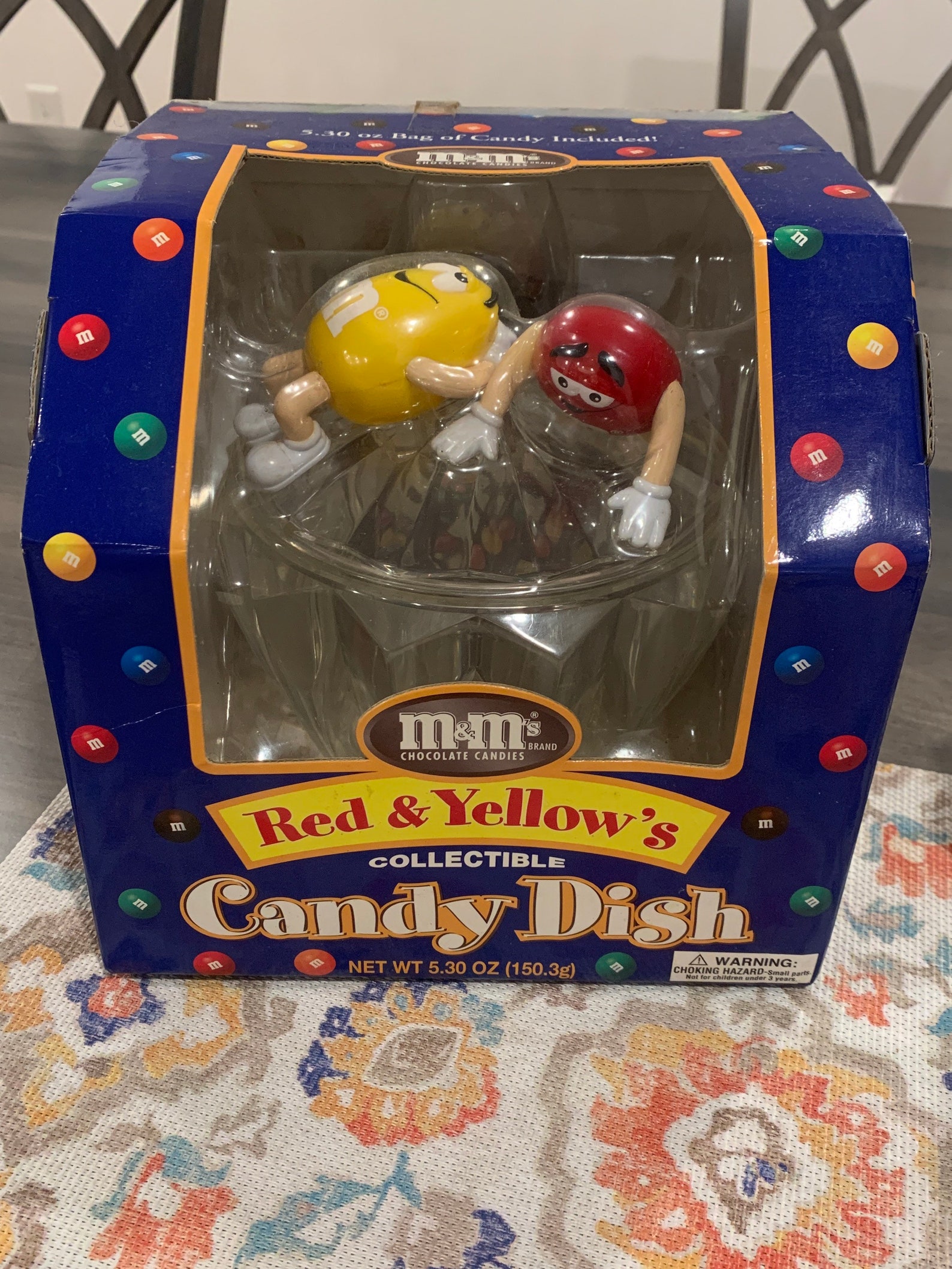 M and Ms Candy Dish. Kitchen Decorations. Red and Yellows - Etsy