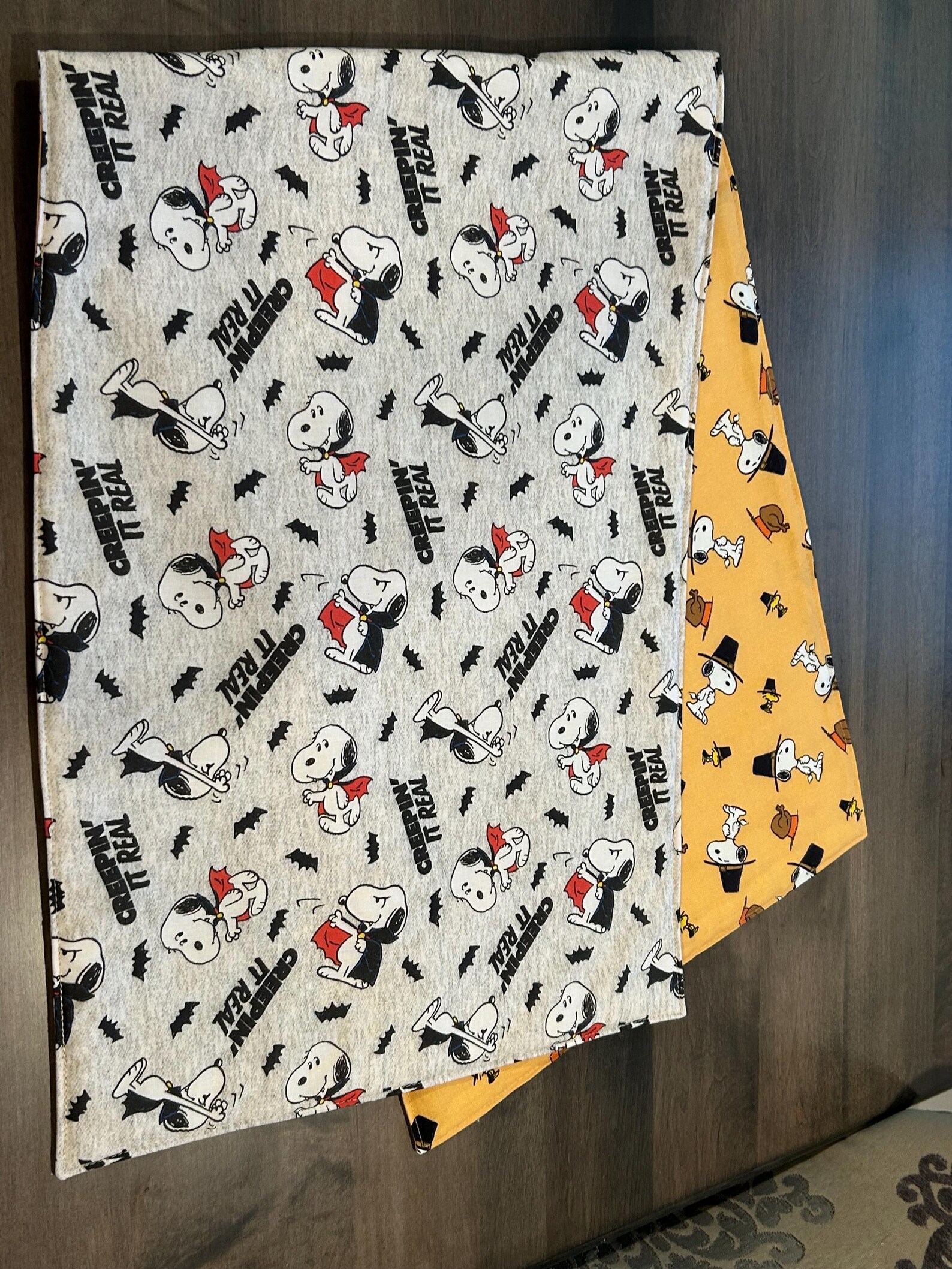 New Reversible Quilted Handmade Table Runner, Fall/ Halloween ...