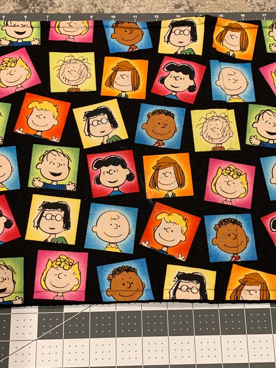 Quilted Table Topper Table Runner. Snoopy Decorations/colorful Fabric ...