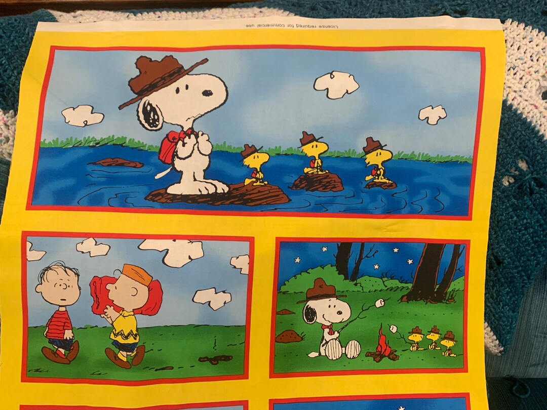 New Old Stock Snoopy Fabric Panel/banner. From a Pet and Smoke Free ...