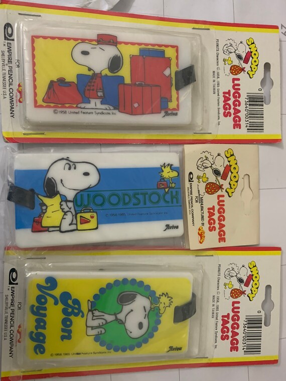Vintage Snoopy Snoopy Snoopy Luggage Tag 1950/1965 Luggage - Etsy