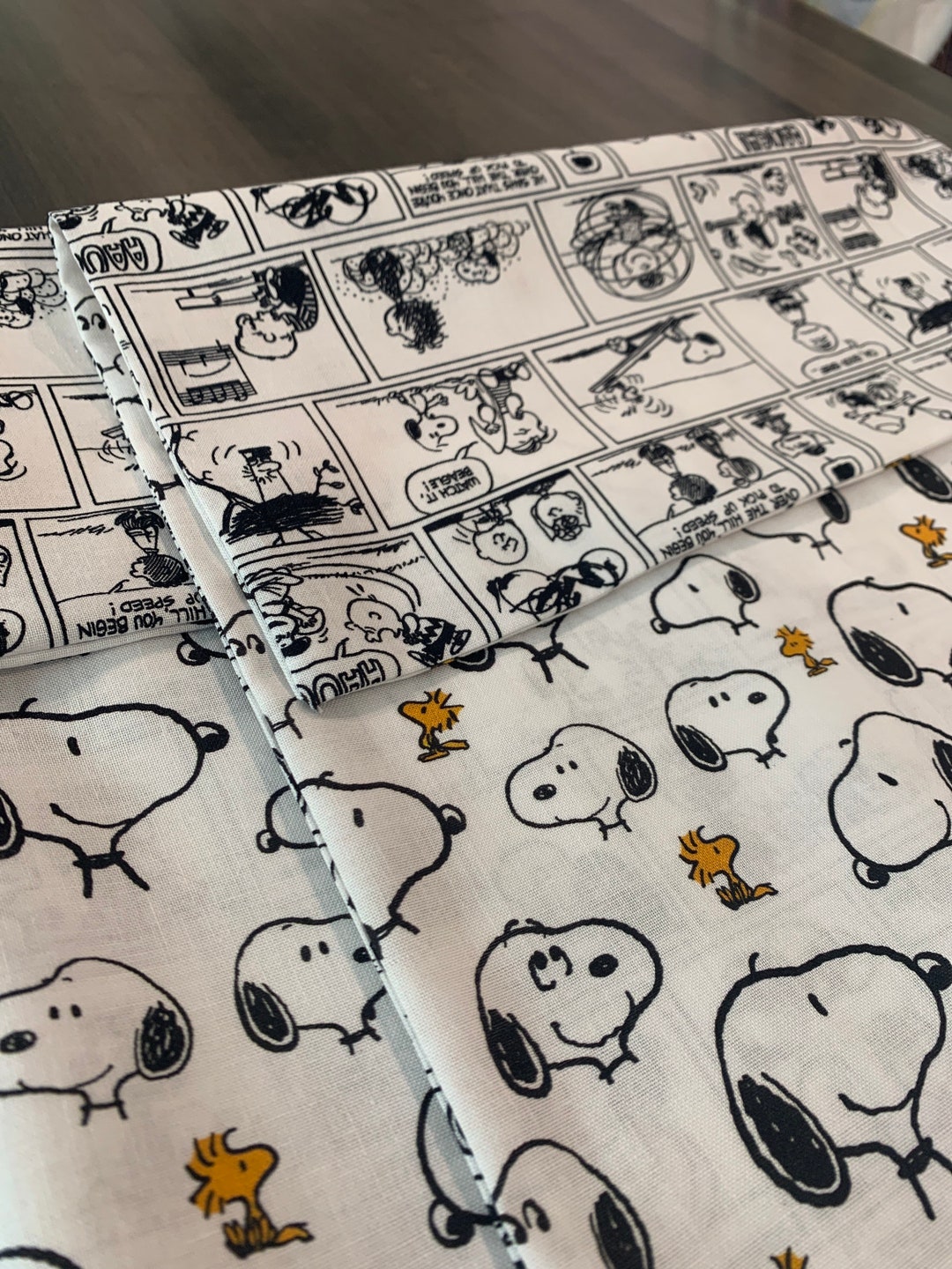Snoopy Baby Blanket. Comic Strip Snoopy Nursery. Double Sided. Made ...