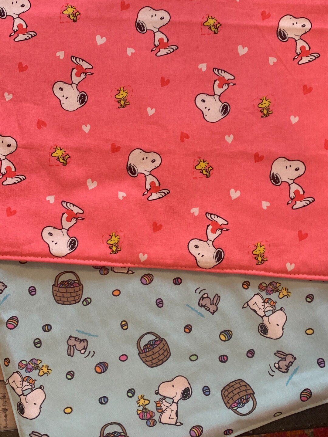 NEW REVERSIBLE Quilted Table Runner. Snoopy Valentine's Decorations and ...