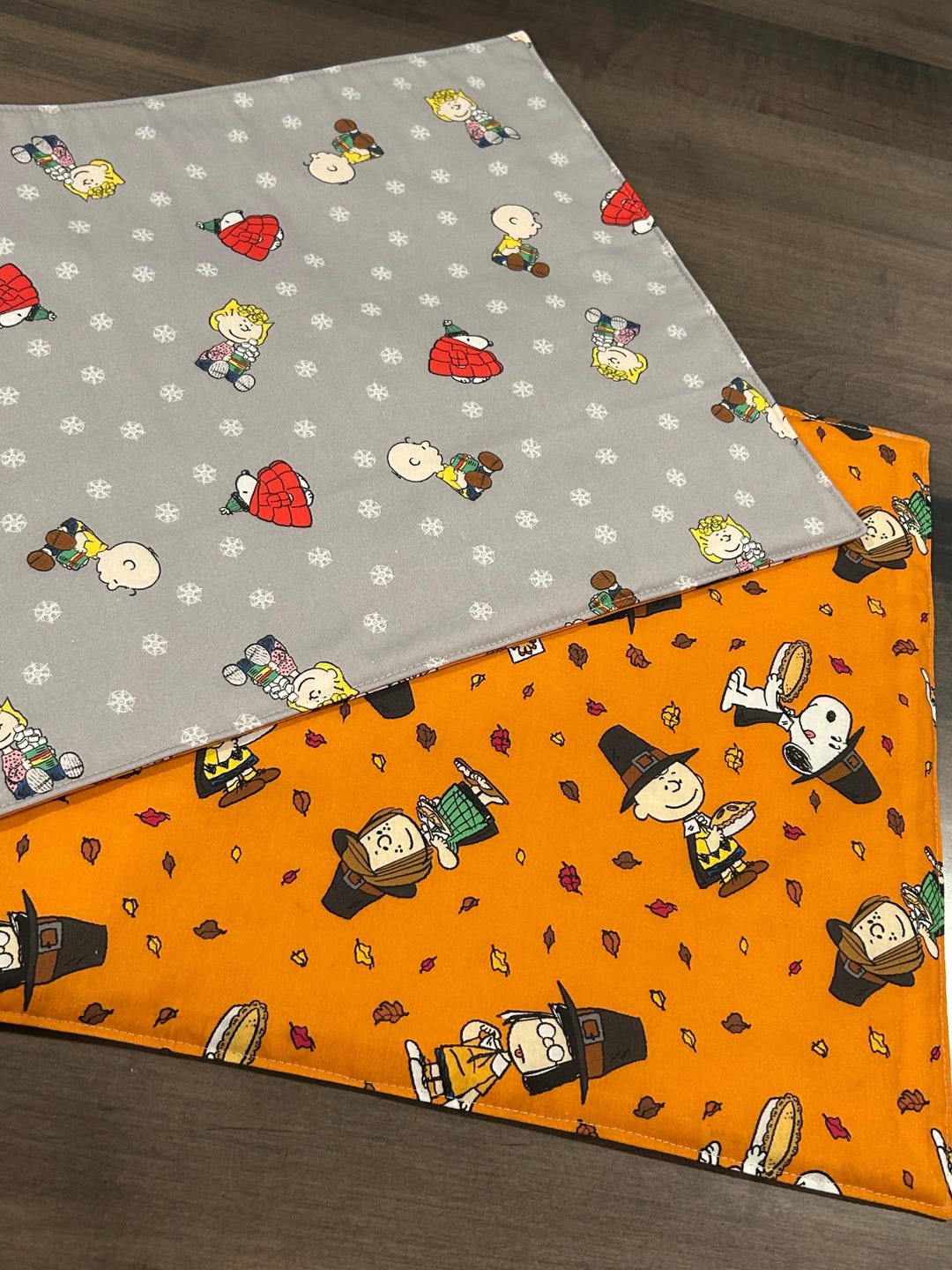 Handmade Reversible Snoopy Table Runner, Christmas Thanksgiving Decor ...