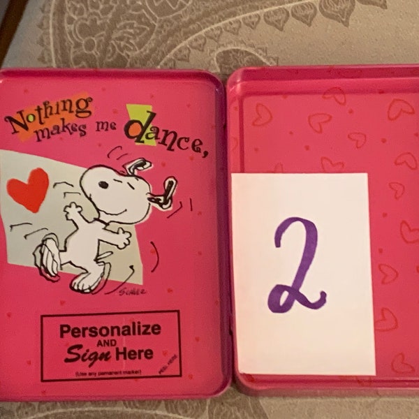 Vintage Snoopy Tin - Etsy
