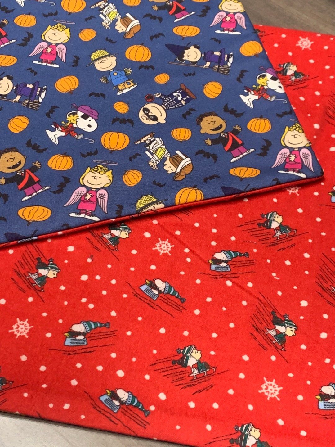 New Reversible Quilted Handmade Table Runner, Christmas/ Halloween ...
