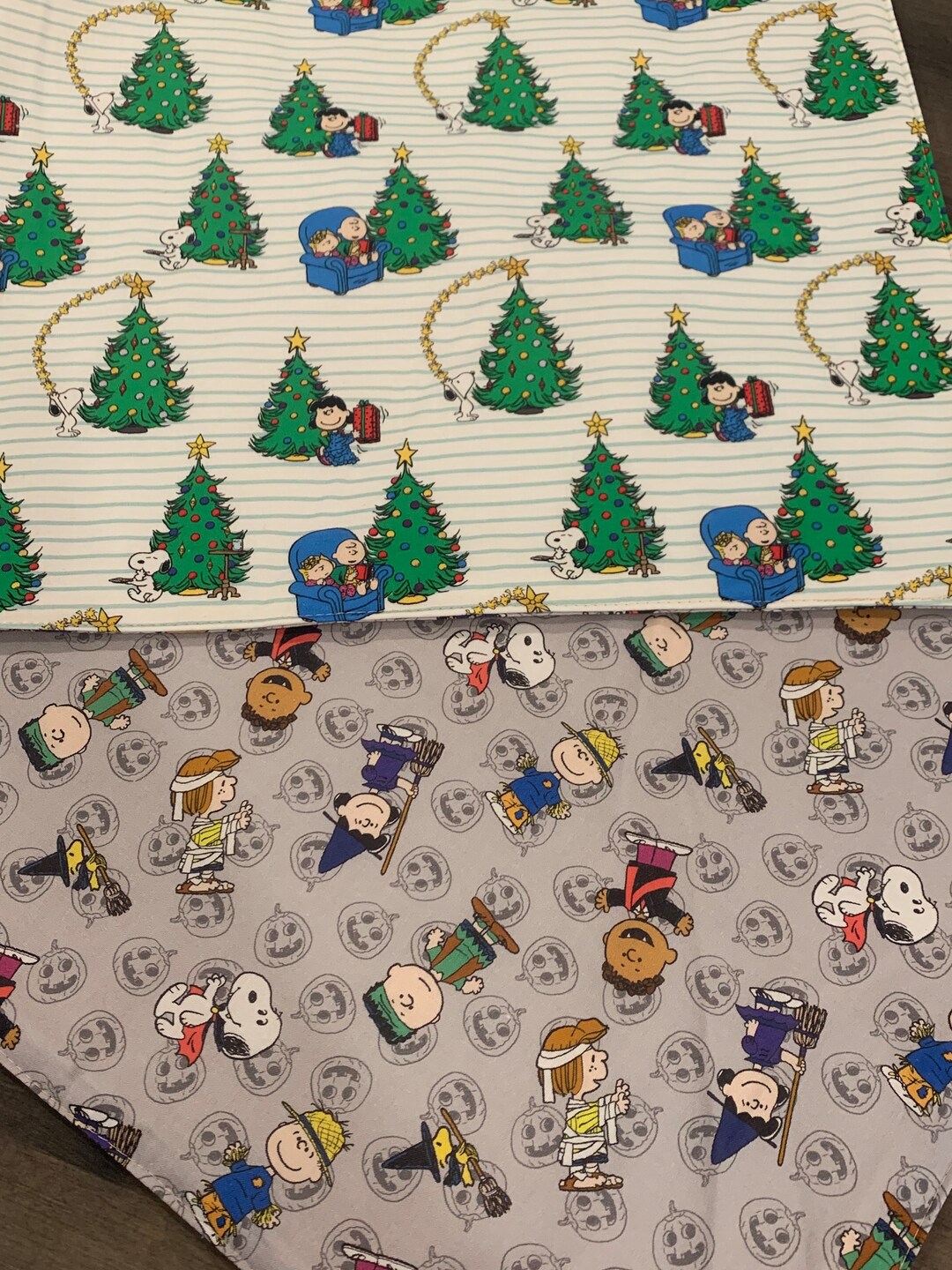 New Reversible Quilted Handmade Table Runner, Christmas/ Halloween ...