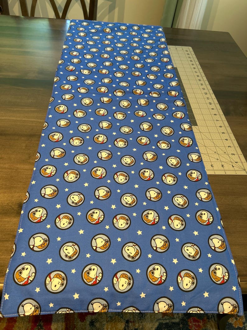 Reversible Snoopy Table Runner, Valentine's & 4th of July, 40" X 15" - Etsy